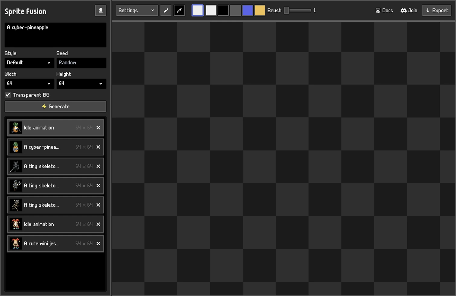 AI Pixel Art Generator & Editor for Game Assets | Sprite Fusion